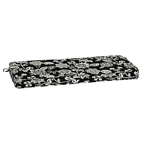 Arden Selections ProFoam Essentials Outdoor Bench Cushion 18 x 46, Ashland Black Jacobean