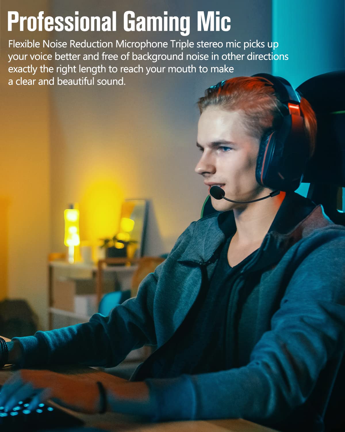 AKKE Hyperx Headset Mic Replacement Cloud Flight 3.5mm Jack Detachable Microphone Boom Noise Cancelling Compatible for Kingston HyperX Flight, Flight S,Gaming Headsets