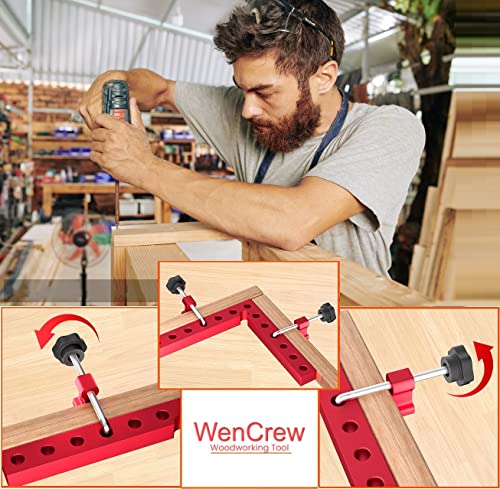 90 Degree 5.5" Aluminum Corner Clamps for Woodworking - 4 Pack Positioning Clamping Squares for Boxes, Cabinets, Drawers