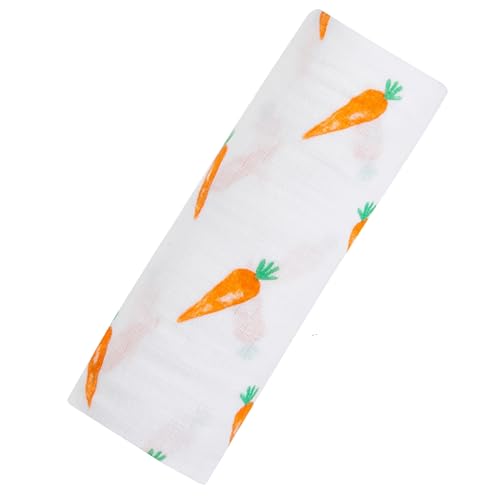 Malabar Baby Hypoallergenic Baby Swaddle Blanket, Soft Organic Cotton Muslin 47 X 47 inch Large Receiving Blanket for Unisex, Carrot