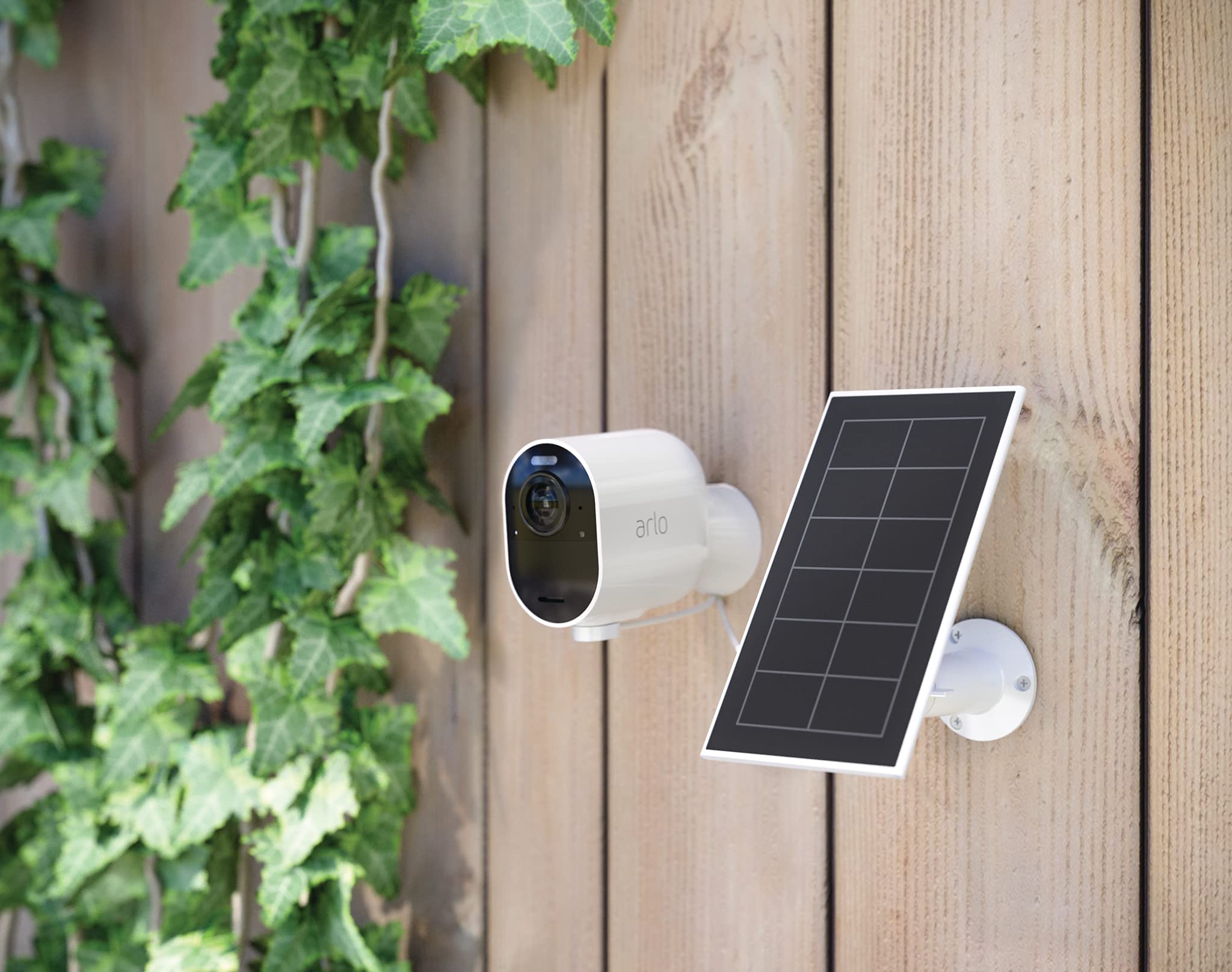 Arlo Solar Panel Charger (2018 Released) - Arlo Certified Accessory - Works with Arlo Ultra, Ultra 2, Pro 3, Pro 4 and Pro 3 Floodlight Cameras, Weather Resistant, 8 ft Power Cable, White - VMA5600