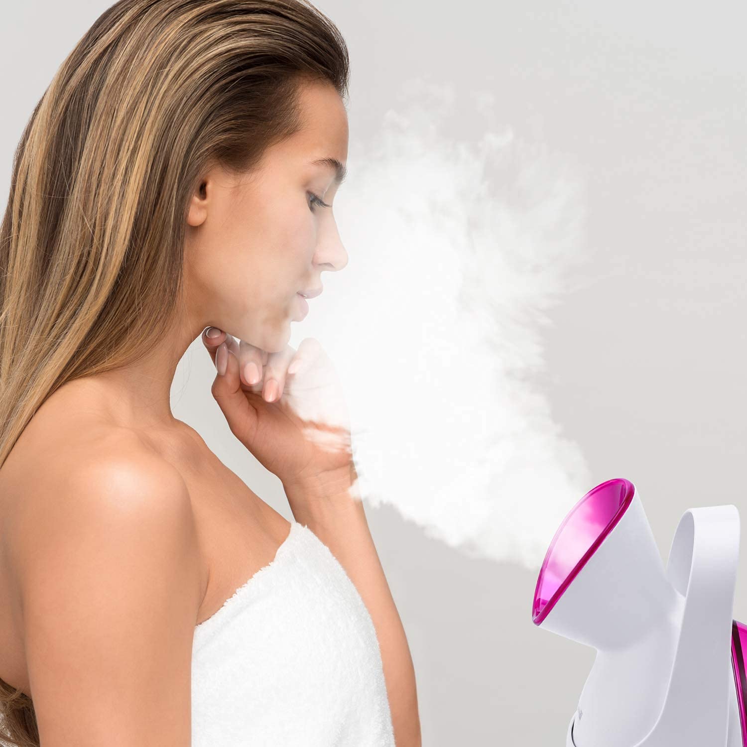 Facial Steamer Nano Ionic Face Steamer Skin Warm Mist Moisturizing Face Steamer Hot Mist Skin Moisturizing Opening Skin Pores Removing Blackhead Home SPA with Free 5 PCS Blackhead Extractor Kit
