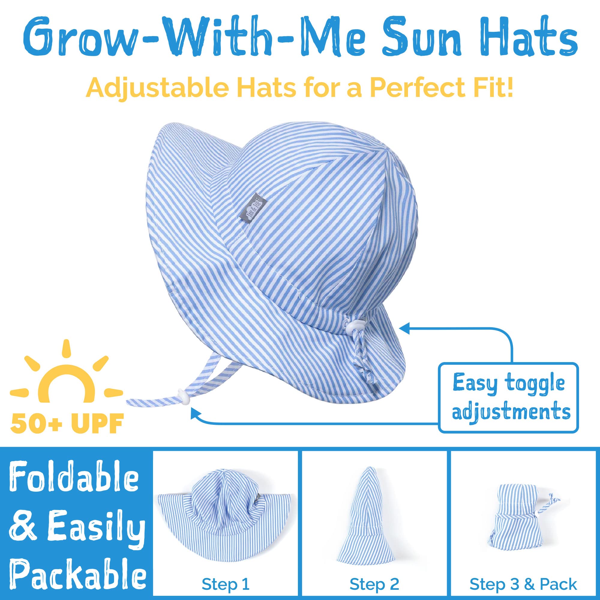JAN & JUL Baby Sun-Hat for Toddler Girls 50+ UPF Protection (M: 6-24 Months, White Eyelet)