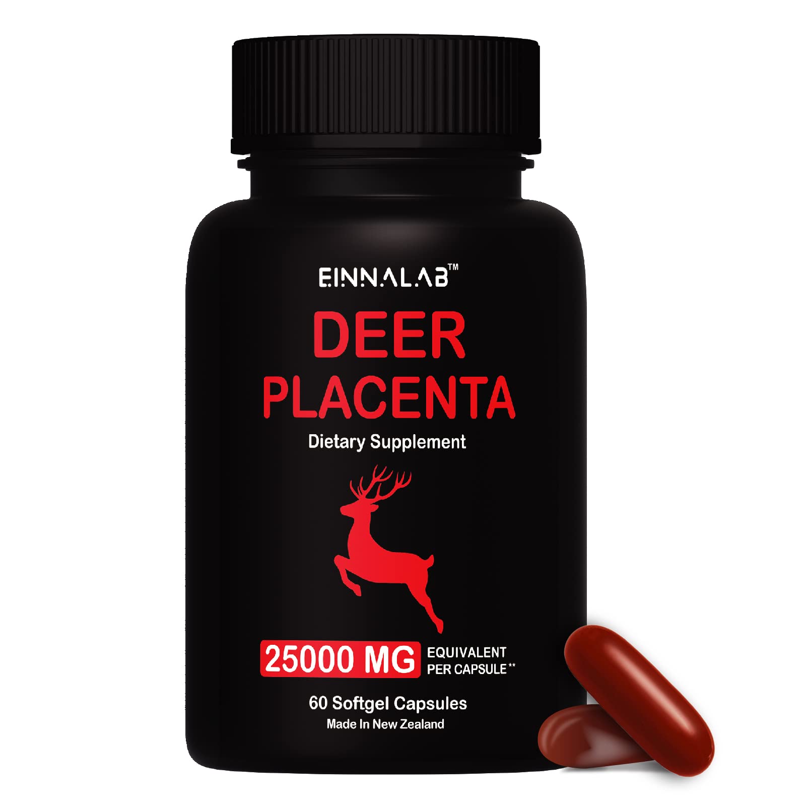 25,000mg Highest Deer Placenta Supplement 60 Capsules - Made in New Zealand