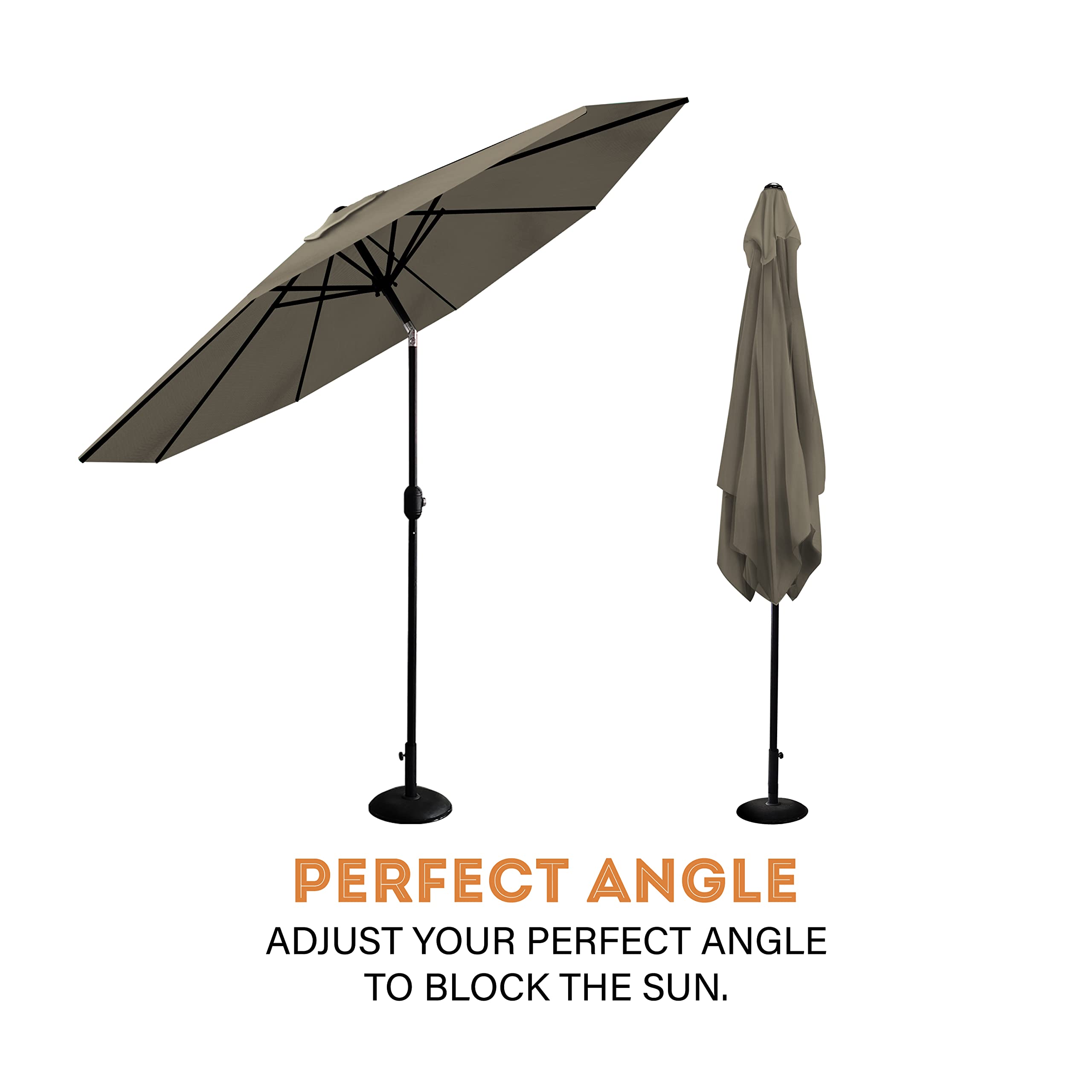 BANNER BUZZ MAKE IT VISIBLE BannerBuzz, Solid Market Umbrella, Topper & Hardware, Tent Fabric, 270 GSM, Dye Sublimation Printing Available in Octagon Shape (Beige)