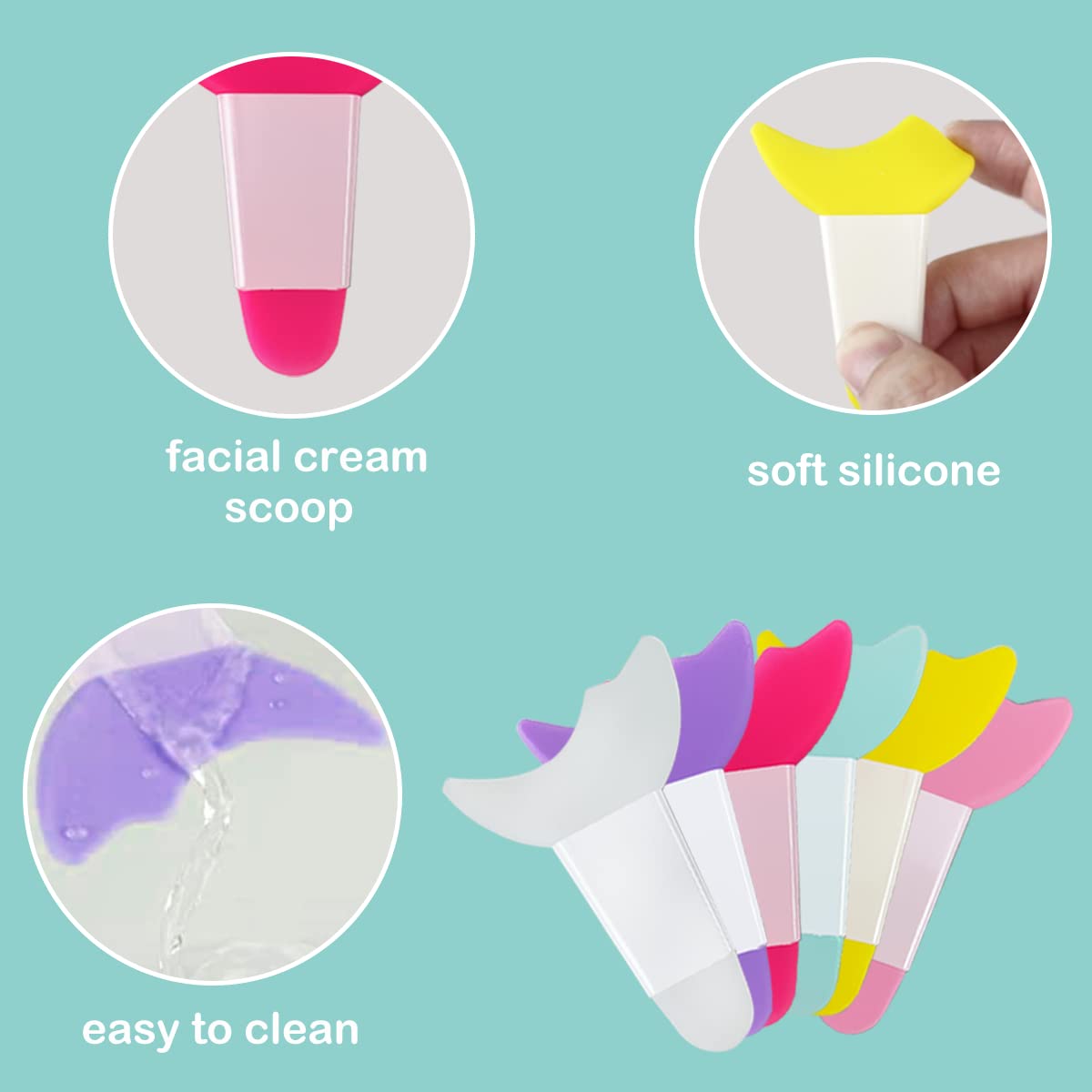6PCS Mascara Guard,Mascara and Eyelash Applicator Shield Guard Tool,Multicolor Silicone Mascara Shield,Upper and Lower Eye Makeup Shields,Eyelash Eyeshadow Aid Pad For Eye Makeup