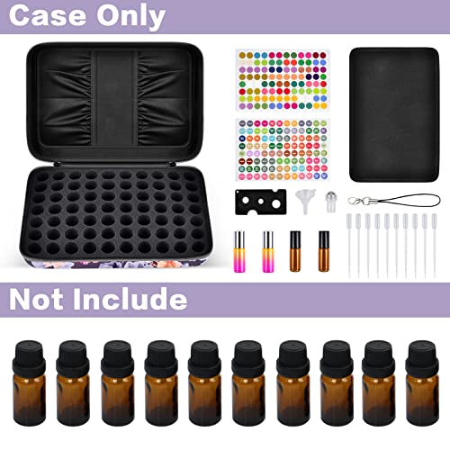 PAIYULE Essential Oils Storage Hold 70 Bottles - Carrying Hard shell Organizer Case for Artnaturals/for Young Living/for Radha/for Doterra Aromatherapy Essential Oils 5ml, 10ml, 15ml - Lavender