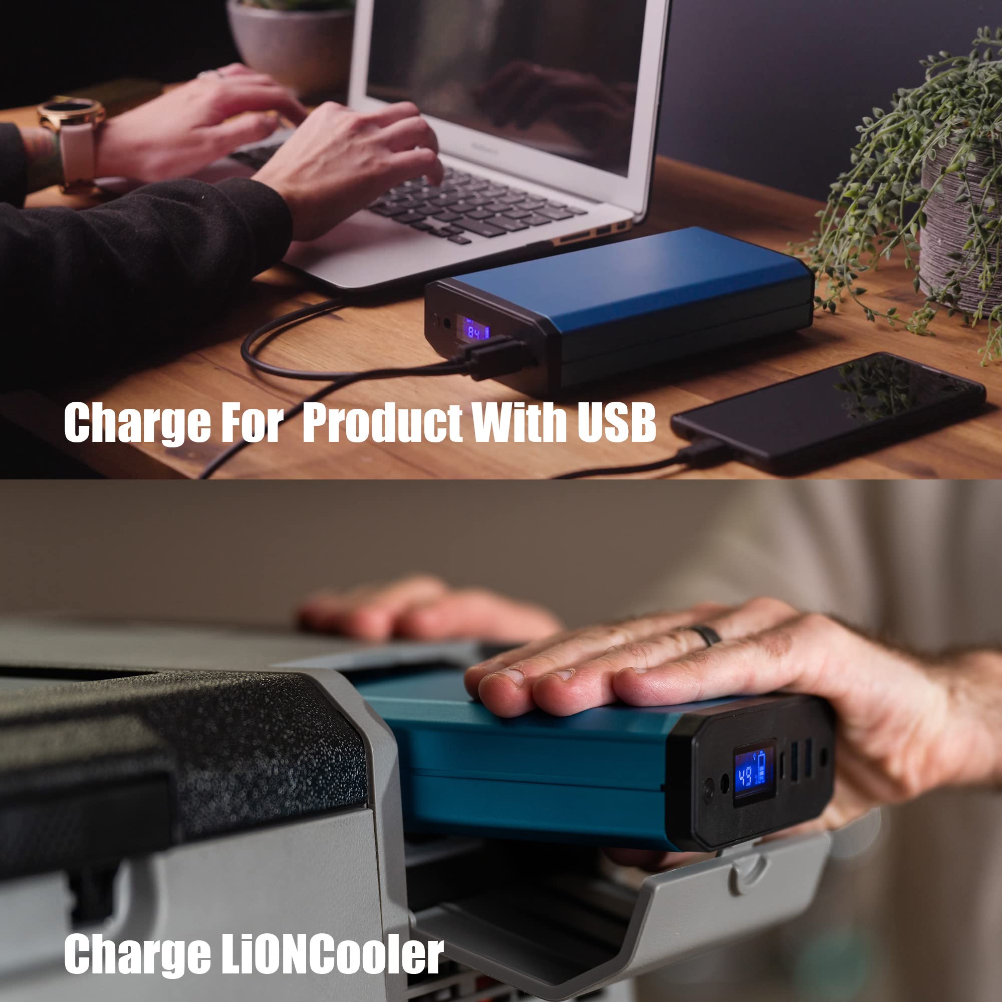 ACOPOWER 193Wh 52000mA Battery, Multi-Function Power Bank for LiONCooler Pro Solar Fridge Freezer P30/40/50, Build in an LED Flashlight (X230 Battery)