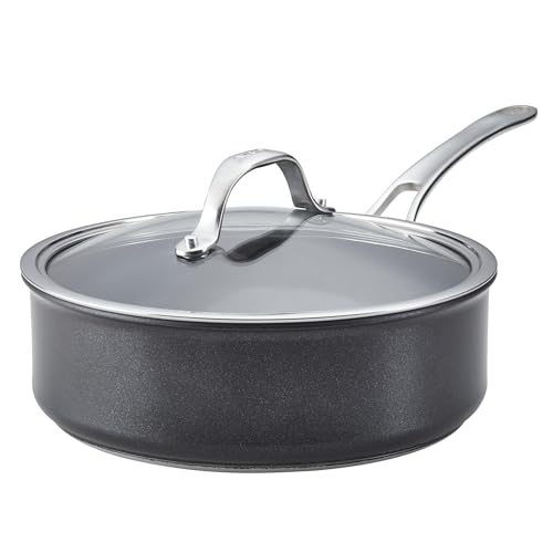 Anolon X Hybrid Nonstick Induction Saute Pan With Lid, 3.5 Quart - Charcoal Gray