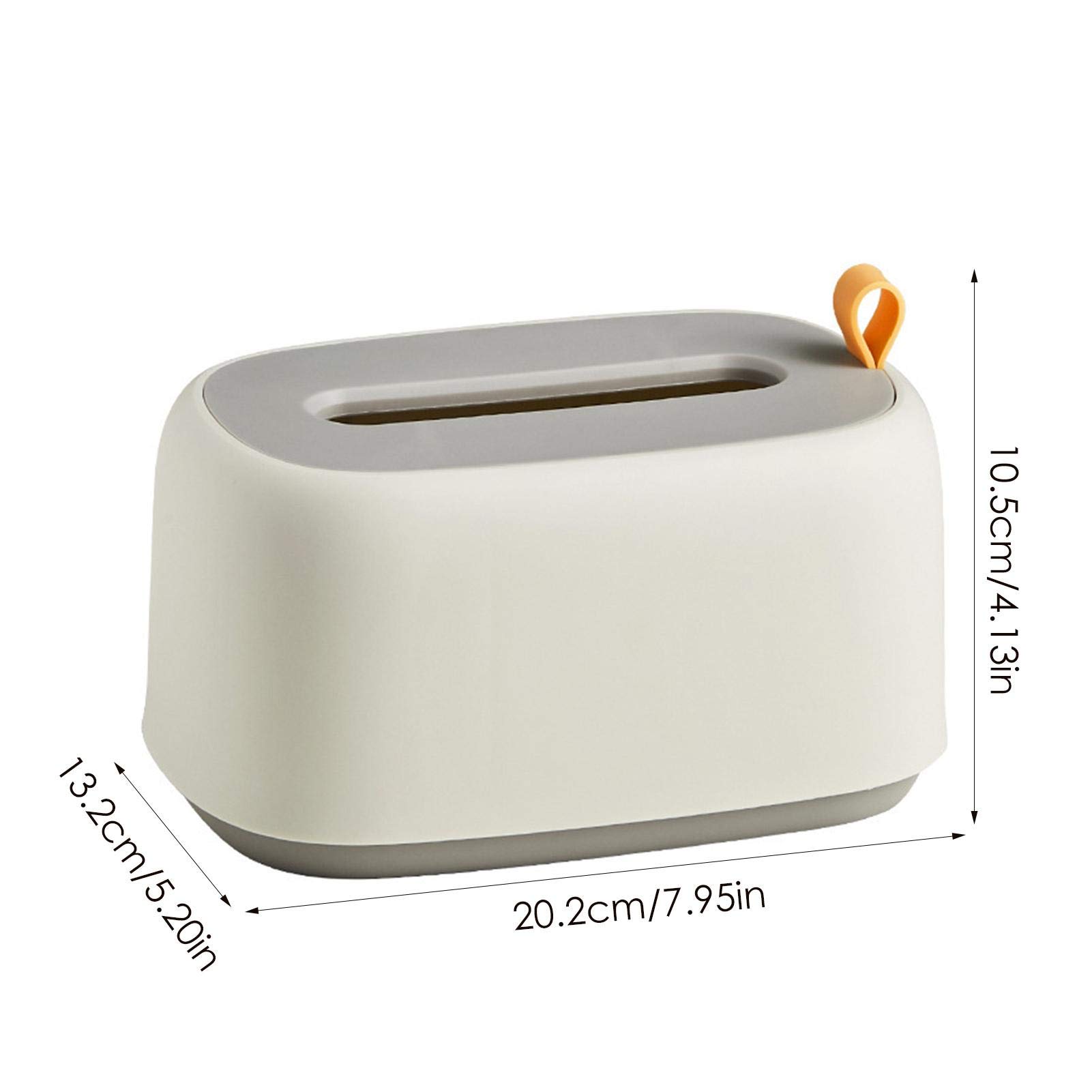 AKOYA Wicker Collection Wet Wipes Dispenser Holder - Wall-Mounted Wet Tissue Box Baby Wipes Box Home Office Desk, Dorm, Kitchen, Washroom, White, 20.2*10.5*13.2cm/7.95*4.13*5.20inch