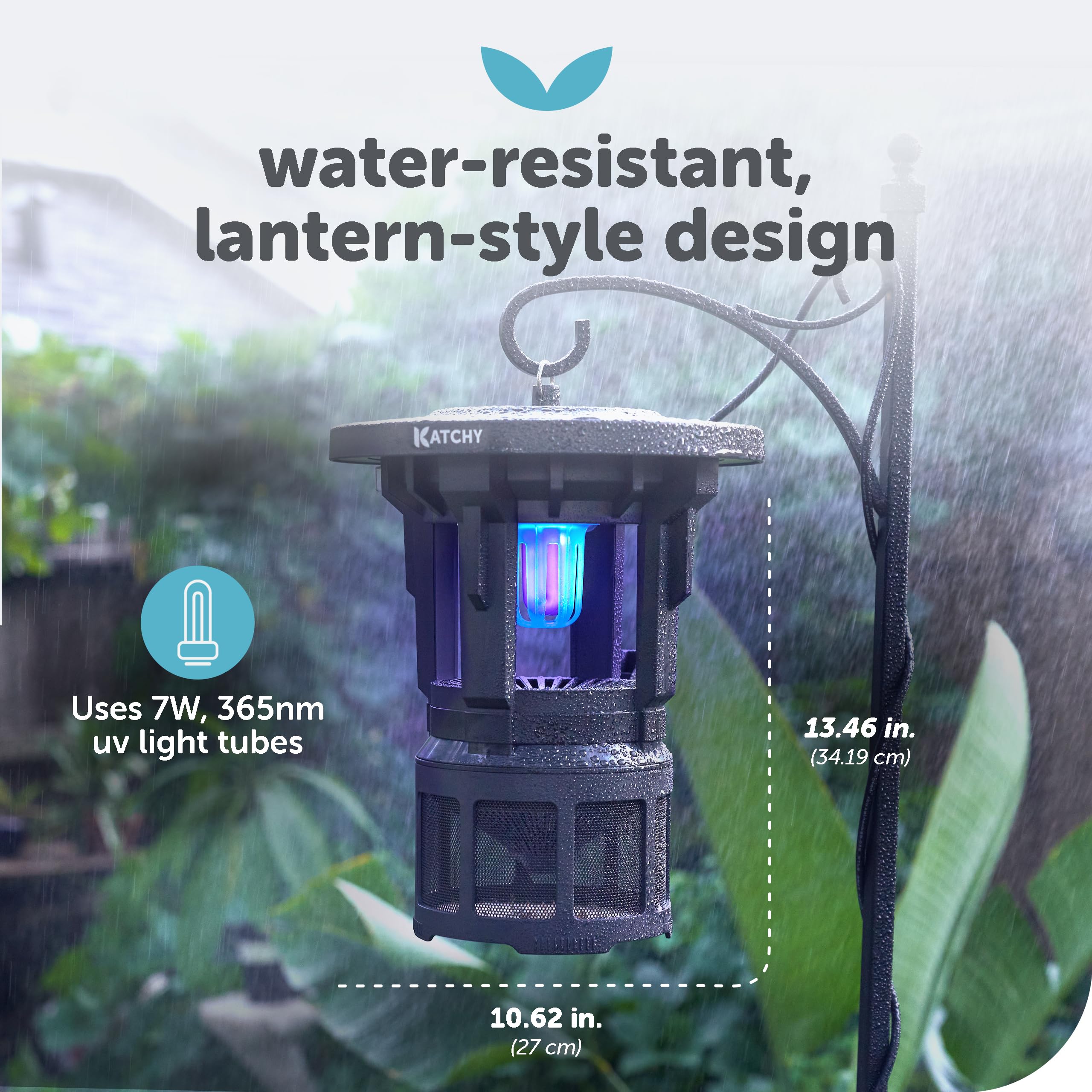 KATCHY Outdoor Insect Trap with Wall-Mounted Bracket - Non-Zapper Traps for Outdoors - Catch Insects Outdoors