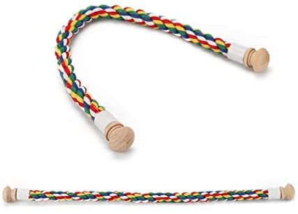 Bird Perch, Bendable Cotton Rope Standing Perch for Bird Travel Backpack