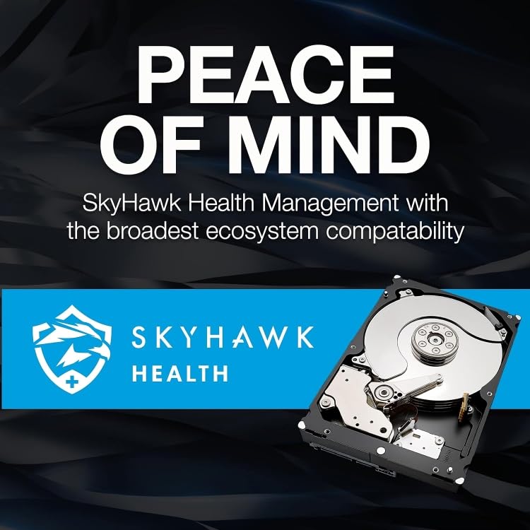 SEAGATE ST2000VX015 3.5 in. 256 MB & 2TB Skyhawk Lite Surveillance Internal Hard Drive HDD