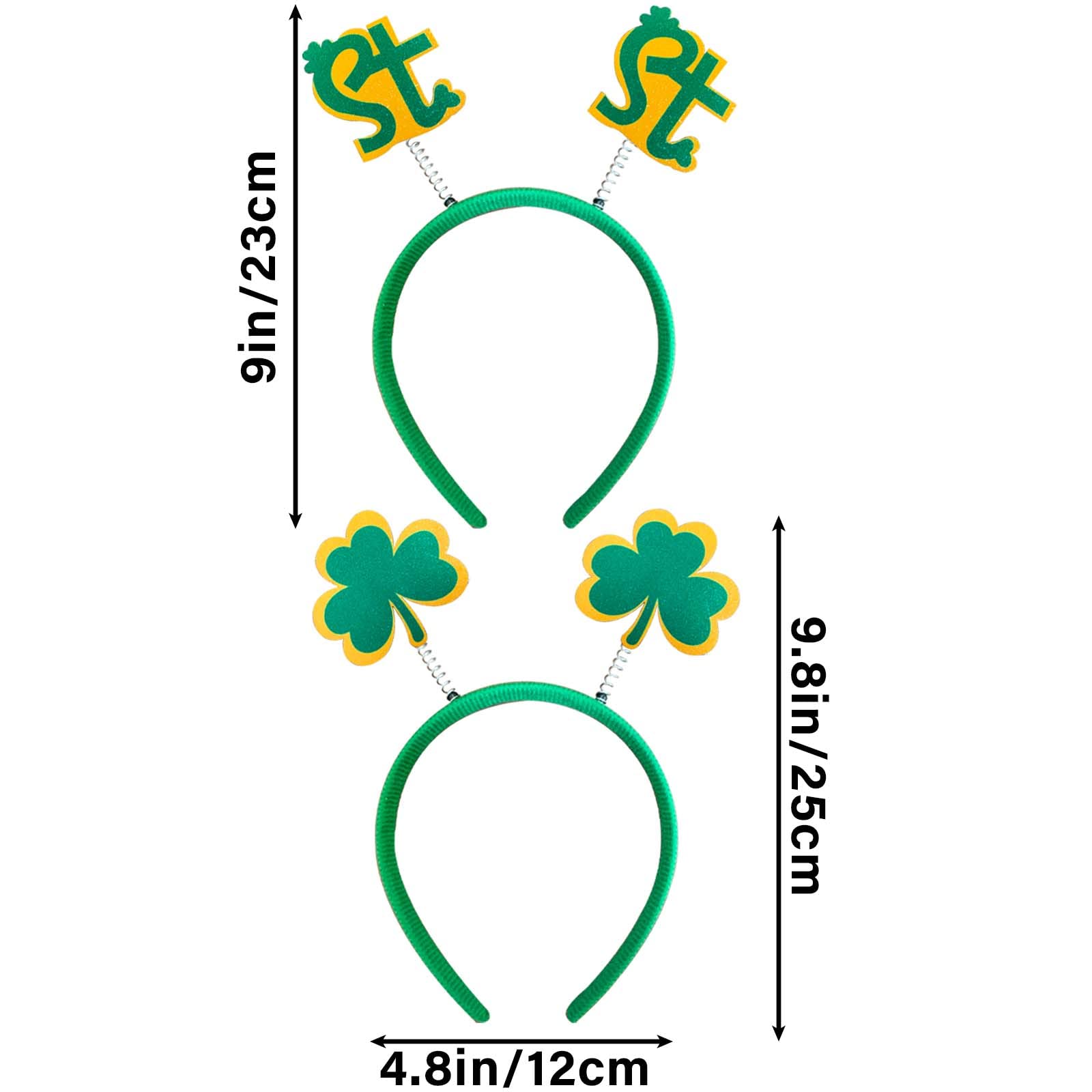 6PCs St. Patrick's Day Headbands with 6 Different Designs for St. Patrick's Day and Holiday Parties (ONE Size FIT ALL) St. Patrick's Day Party Accessories St. Patrick's Day Headbands Sequined Shamrock Headband St. Patrick's Day Shamrocks Headbands Accesso
