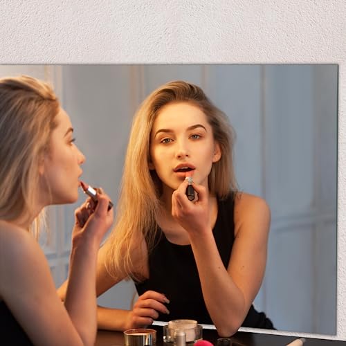 Mirrorons Frameless Mirror, Wall Mirror 40" x 32", Modern Rectangle Bathroom Mirrors for Wall with Polished Edge, Hangs Horizontally or Vertically. Entryways, Bathroom, Gym.