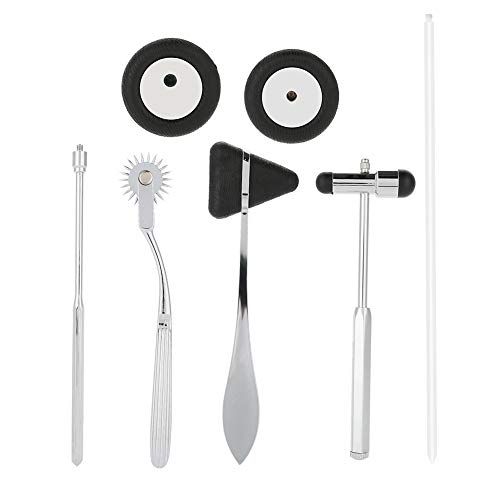 Akozon Neurological Hammer, Medical Muscle Reflex Diagnostic Percussion Health Care Percussor Kit 5 Piece Set with Pointed Round Triangle T-Shaped Head for Nurses