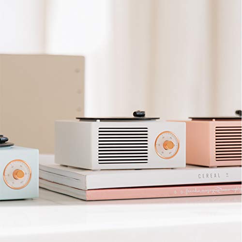 Vinyl Record Player Style Bluetooth Speaker Old Fashioned Classic Style Pink Cute Look Gift for Girls Bass Enhancement Loud Volume Speaker by Wetocke