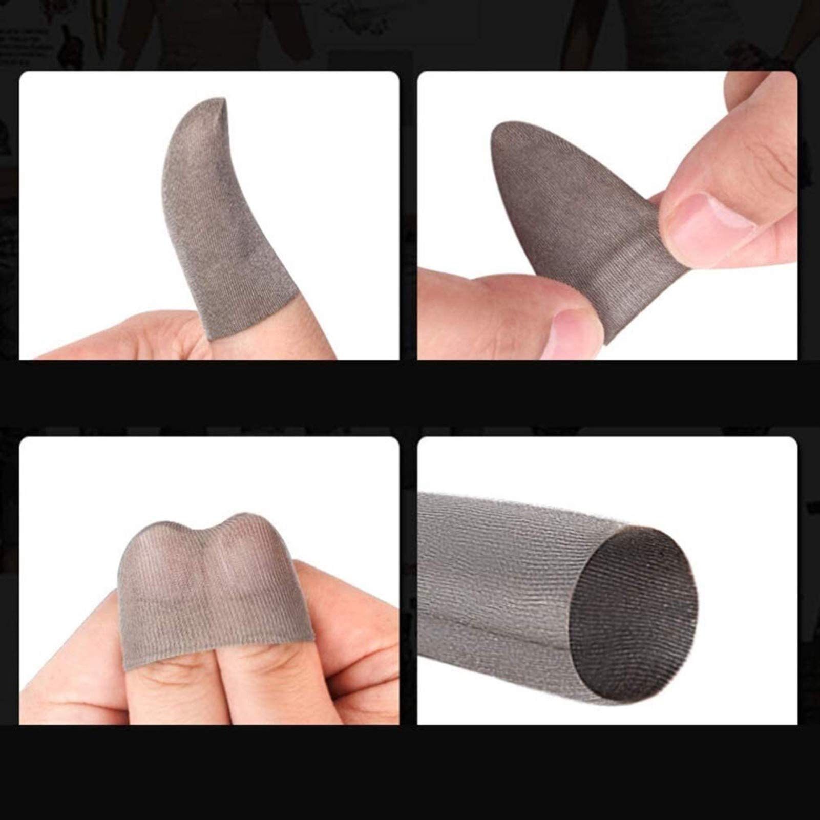 XJXJ 10Pcs Gaming Finger Sleeve Touchscreen Finger Cover Elastic Mobile Game Controller Finger Cot Anti Sweat Breath. compression gloves for men