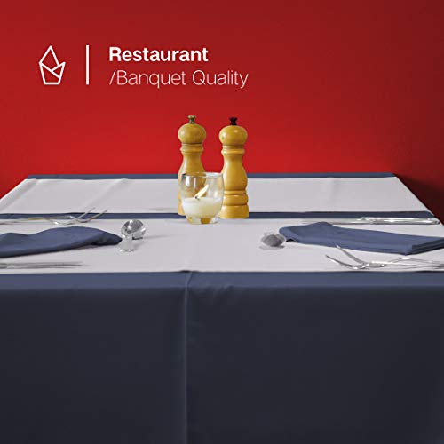 Gee Di Moda Rectangle Tablecloth | 90 x 132 Inch - Black Rectangular Table Cloth for 6 Foot Table in Washable Polyester | Great for Buffet Table, Parties, Holiday Dinner, Wedding & Baby Shower