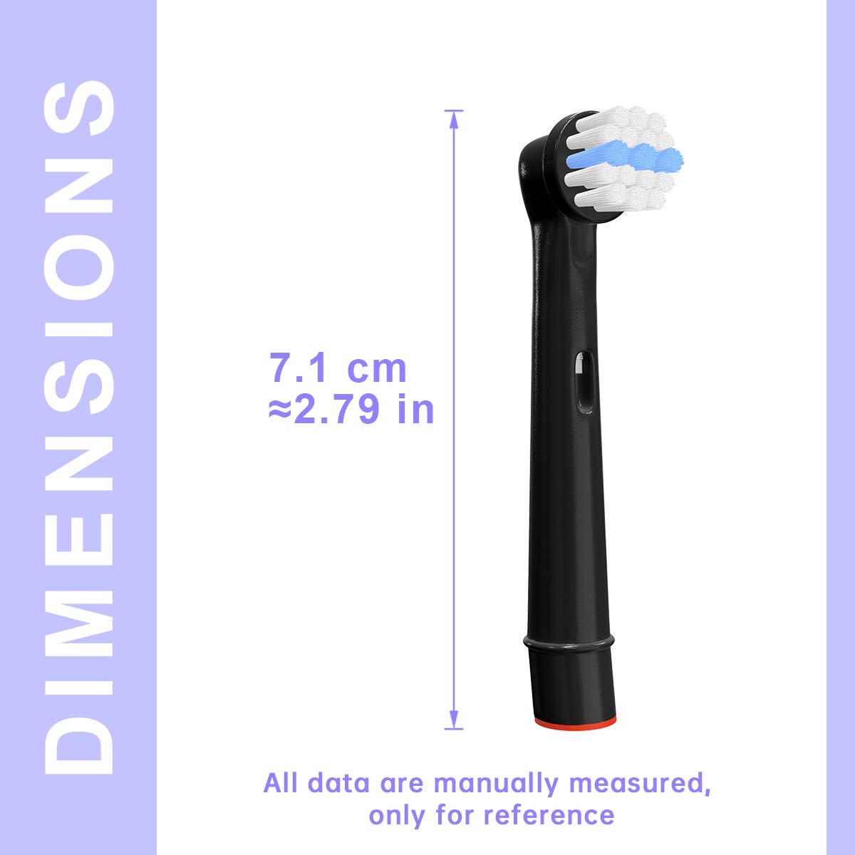 WuYan Replacement Toothbrush Heads for Oral B, 8 Pack Adults Multicolor Precision Electric Toothbrush Heads Compatible with 7000/Pro 500/1000/3000/8000/ 9000