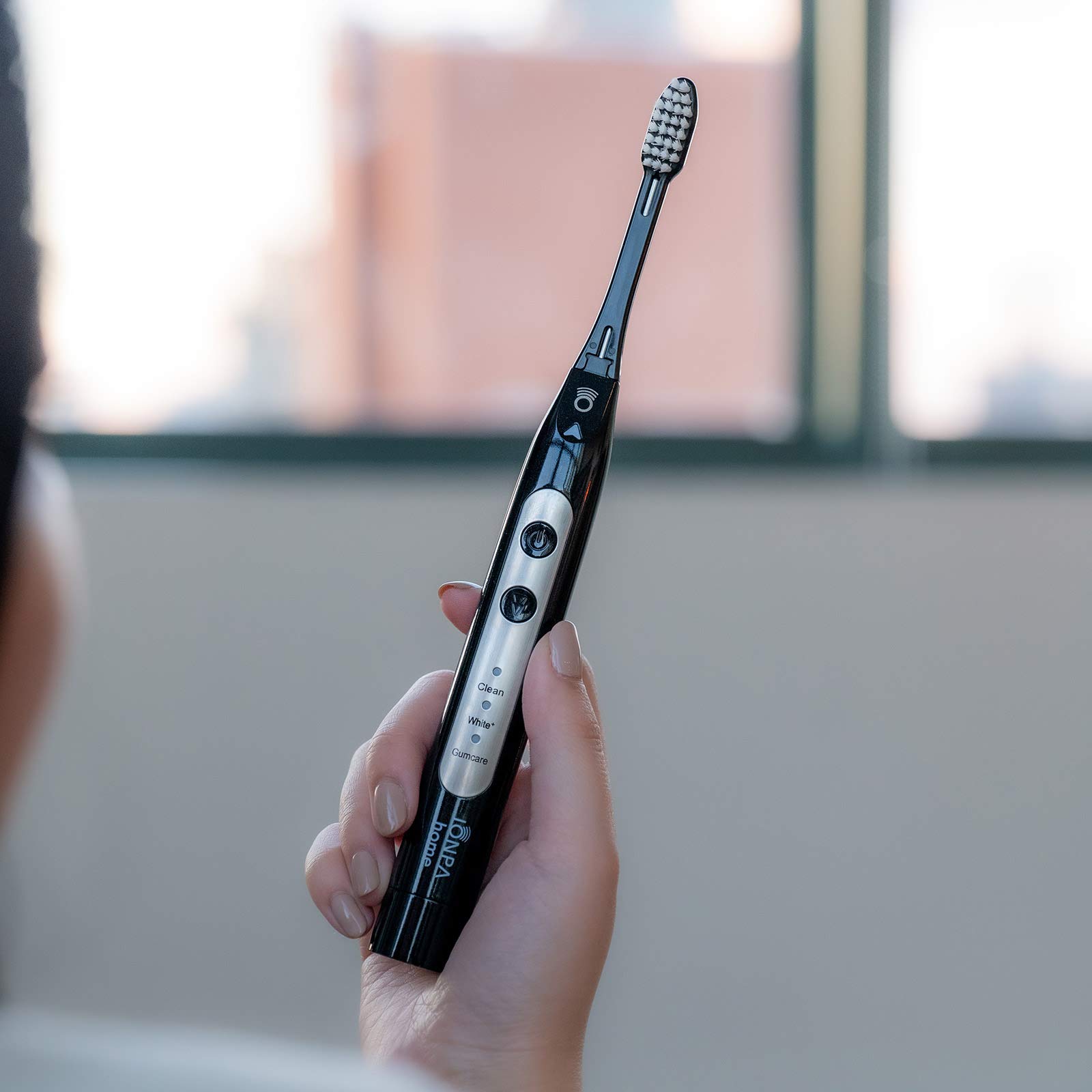 IONIC KISS IONPA DH Home Black Ionic Power Electric Toothbrush Black, Easy-to-use, Brushing Timer, 3 Modes, 2 Soft Extended Filament Brush Heads Made in Japan, You, hyG, DH-311BK