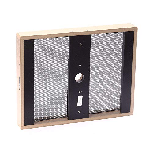 Birds Choice SNSC Platform Feeder, Recycled Pole Mount Seed Catcher Platform w/ Two Removable Seed Trays, Medium, Taupe
