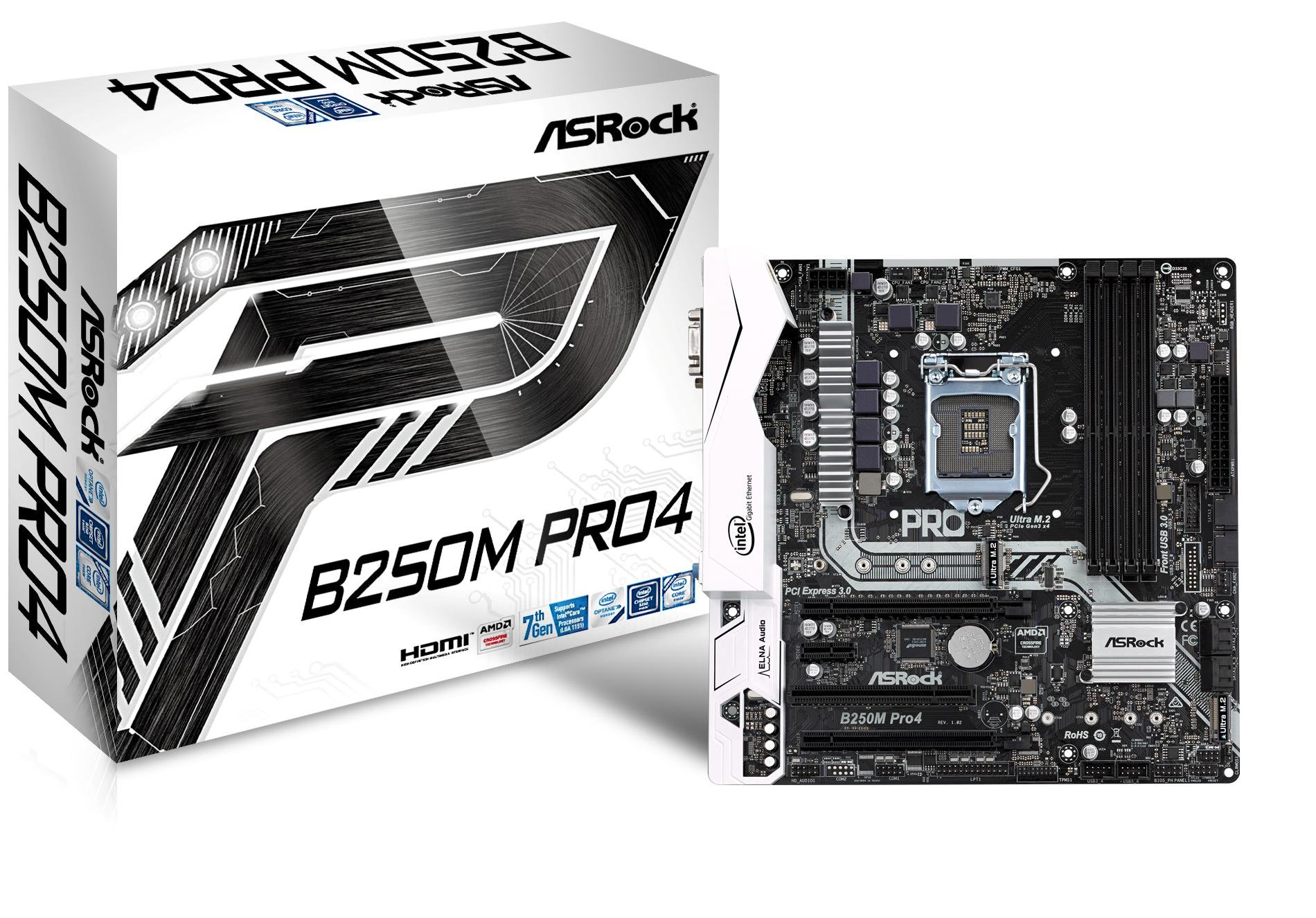 ASRock Motherboard Motherboards B250M PRO4