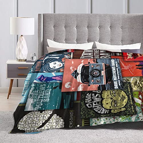 American Dave Rock Matthews Band Blanket Throw, Ultra-Soft Fleece Flannel Blanket Lightweight Throw Blankets for Couch Sofa Living Room for Kids Adults 50"X40"