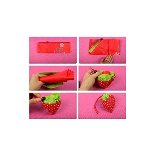 EH 5 Pack of "dot" Shopping Bags, Ripstop Nylon Reusable Shopping Tote Bag, Expandable ECO Bags (Color A)