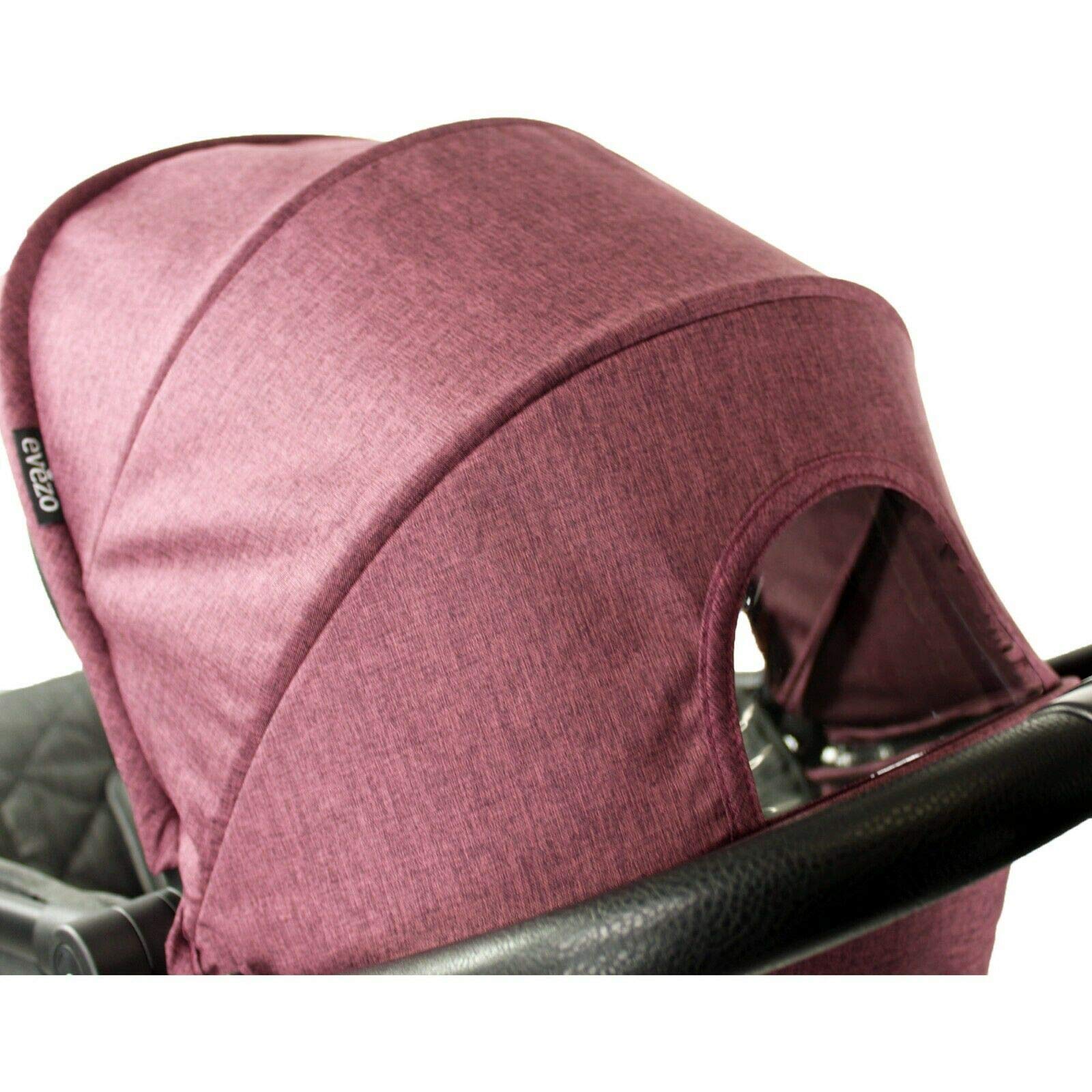 Evezo Channy Lightweight Roll 'N' Go Folding Travel Stroller- Gray (Dusty Rose)