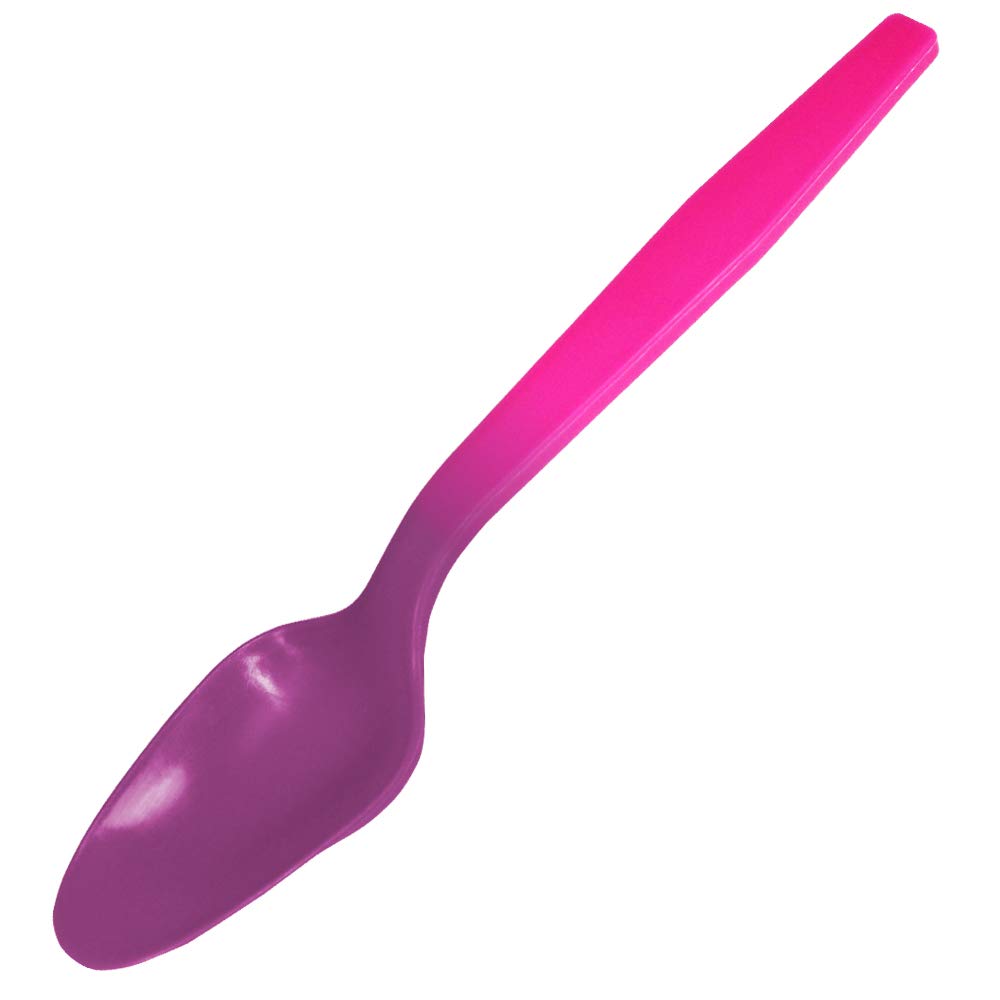 AAkron Color Changing Reusable Ice Cream Kit - 4 bowls, 4 spoons, 12 straws, 1 scoop - react to ice cold temperatures and changes from one vivid color to another β MADE IN USA