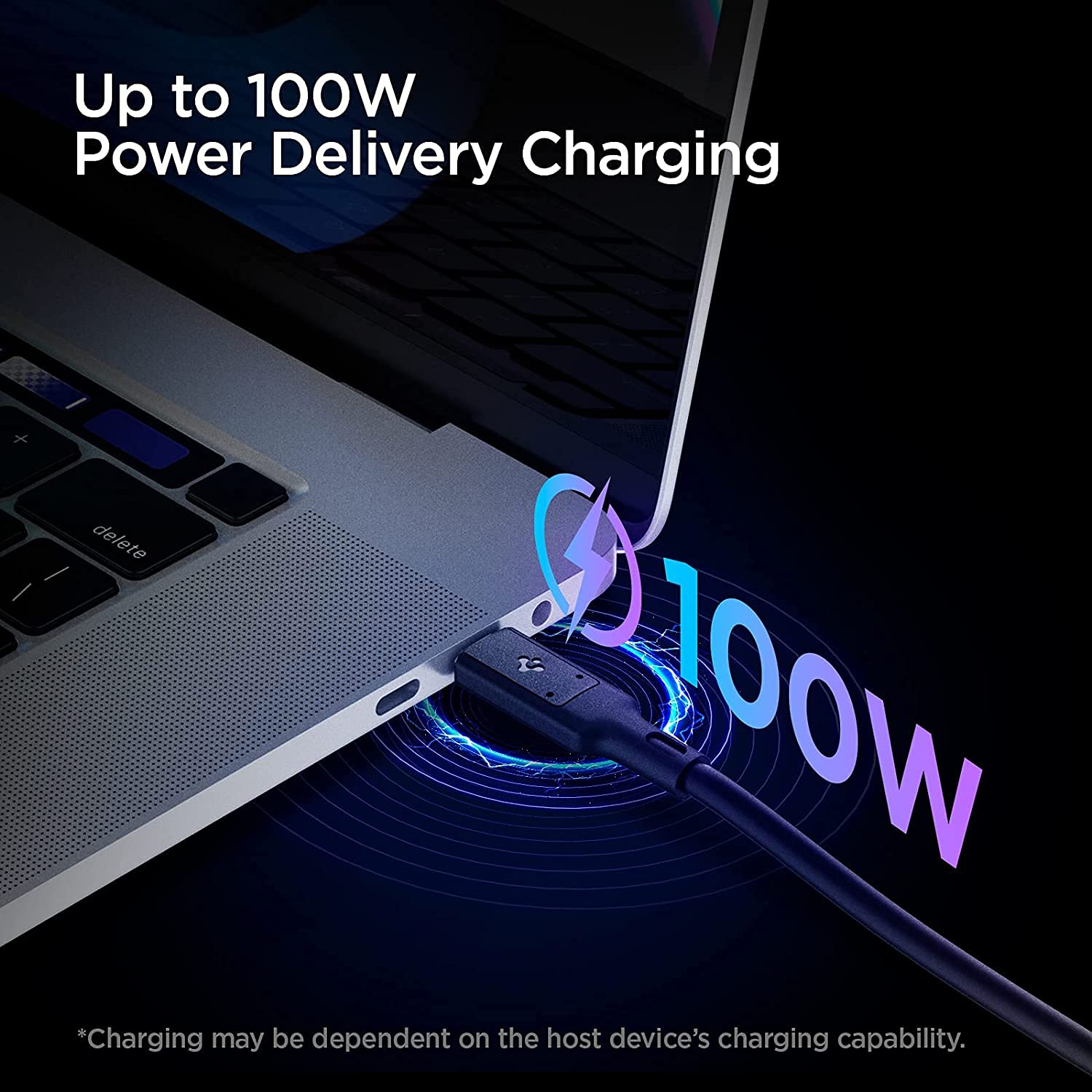 Spigen [USB-IF Certified USB 4 Cable 2.6ft for Thunderbolt 4 3 Cable,100W Charging 40Gbps Data Transfer 8K Video Type C for MacBook iPad M2 M1 Pro Air Galaxy S23 S22 Ultra Plus Mac Mini External SSD