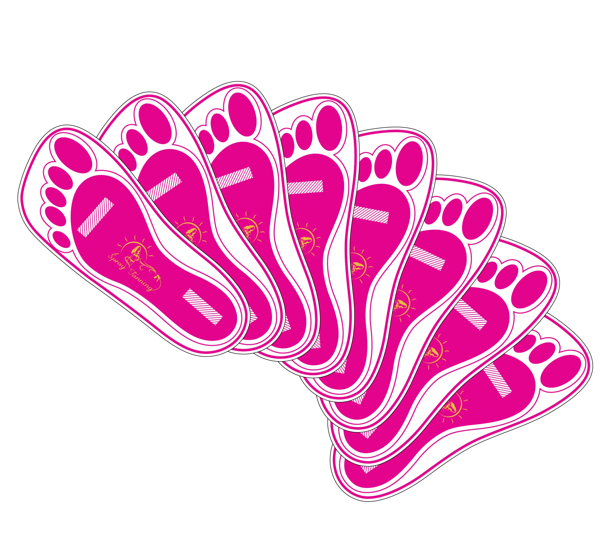25Pairs(50 Feets) Disposable Pink Spray Tanning Feet Pads Sunless Airbrush Spray Tent Protect Foot