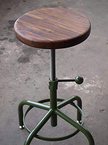 Adjustable Walnut Industrial Stool Simple modern and minimalist bar stools USA MADE
