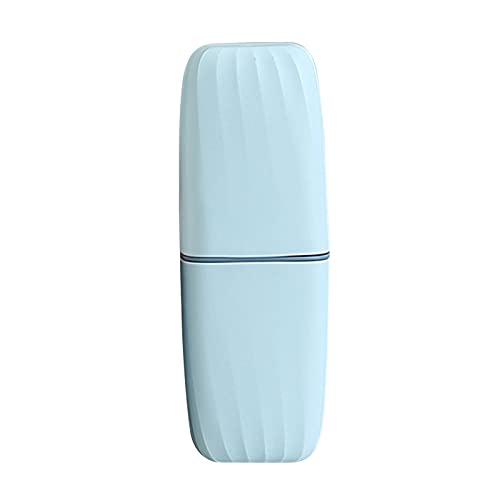 Toothbrush Travel Case Multifunction Toothbrush Holder and Cup Easy Carrying for Trip, Camping Or Daily Use (Light Blue)