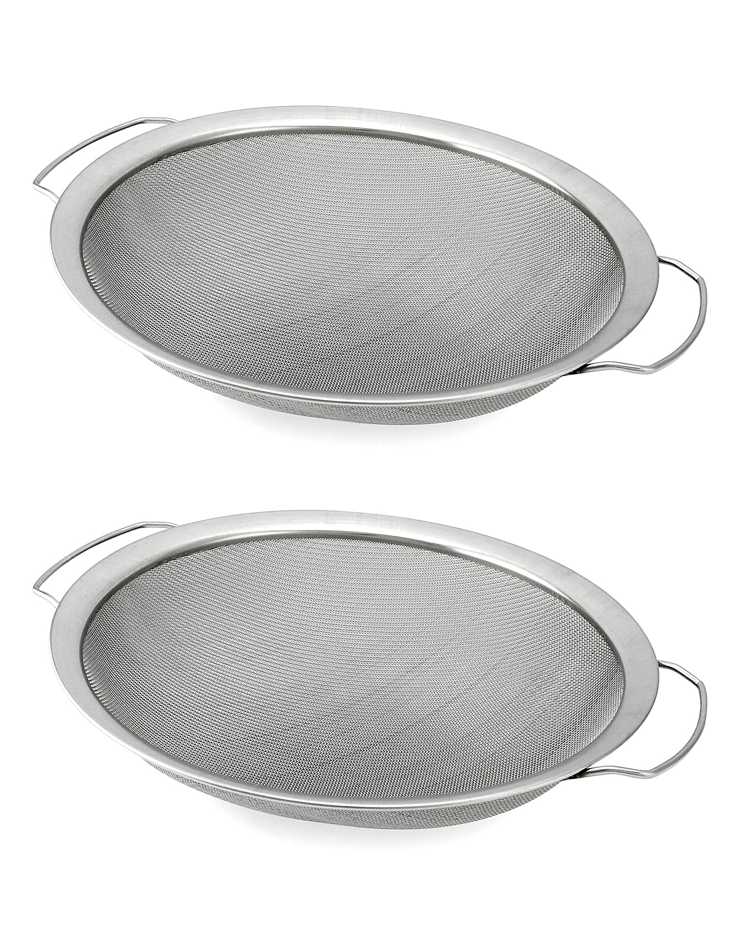 QWORK Paint Strainer for 5 Gallon Bucket, 2 Pack Stainless Steel Fine Mesh Screen, Reusable Paint Filter, Paint Funnel Filter for Tiny Seeds, Oil, Paint, Latex, Glazes, Gas, Kerosene