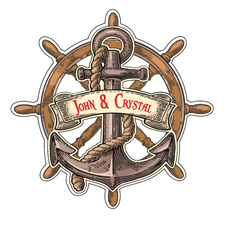 Anchor and Ship Wheel Cruise Door Magnet Decoration Personalized Customized for your Stateroom Door