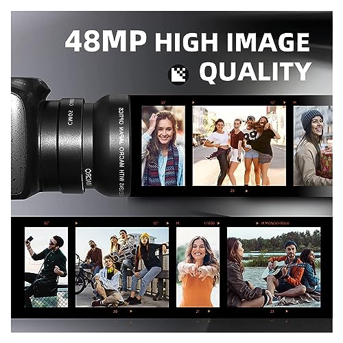 4K Digital Camera Ultra 48MP Camera Camera with Wide Angle Lens 16X Digital Zoom 3.0 Inch Screen Camera (Size : No Card, Color : 2)