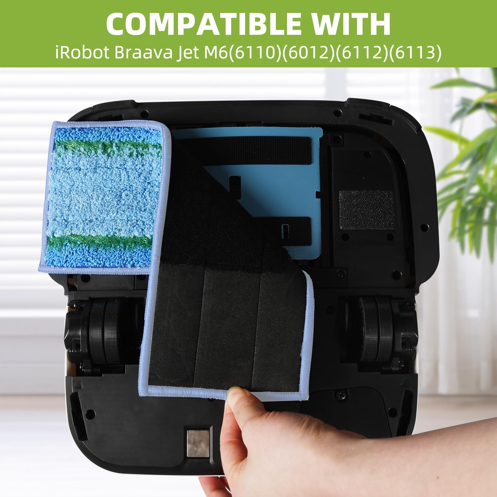 6 Pack ππ©π π«πππ ππππππ‘πππ₯π Reusable Mop Pads for π’ππ¨ππ¨π ππ«πππ―π πππ ππ πππ«π’ππ¬ Ultimate Robot Mop, 2 Deep Clean Pad + 2 Wet Pad + 2 Dry Pad