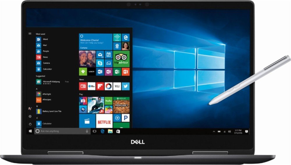 Dell - 2-in-1 15.6" 4K Ultra HD Touch-Screen Laptop - Intel Core i7 - 16GB Memory - NVIDIA GeForce MX130 - 256GB SSD - Abyss Black