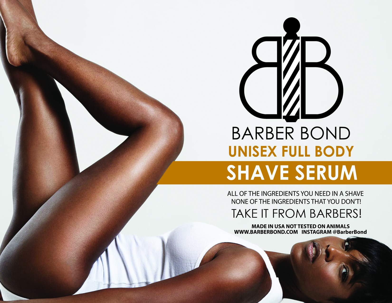 Barber Bond® Premium Unisex Full Body Shave Serum (8oz) Clear Shave Gel