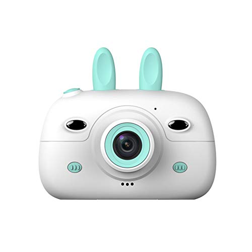 MCJL Child Camera Child Digital Camera Photograph Print Camera Cartoon Rabbit Video Recorder 1080P High List Anti Dual Lens 2.4 Inch IPS Screen,Blue,No Memory Card