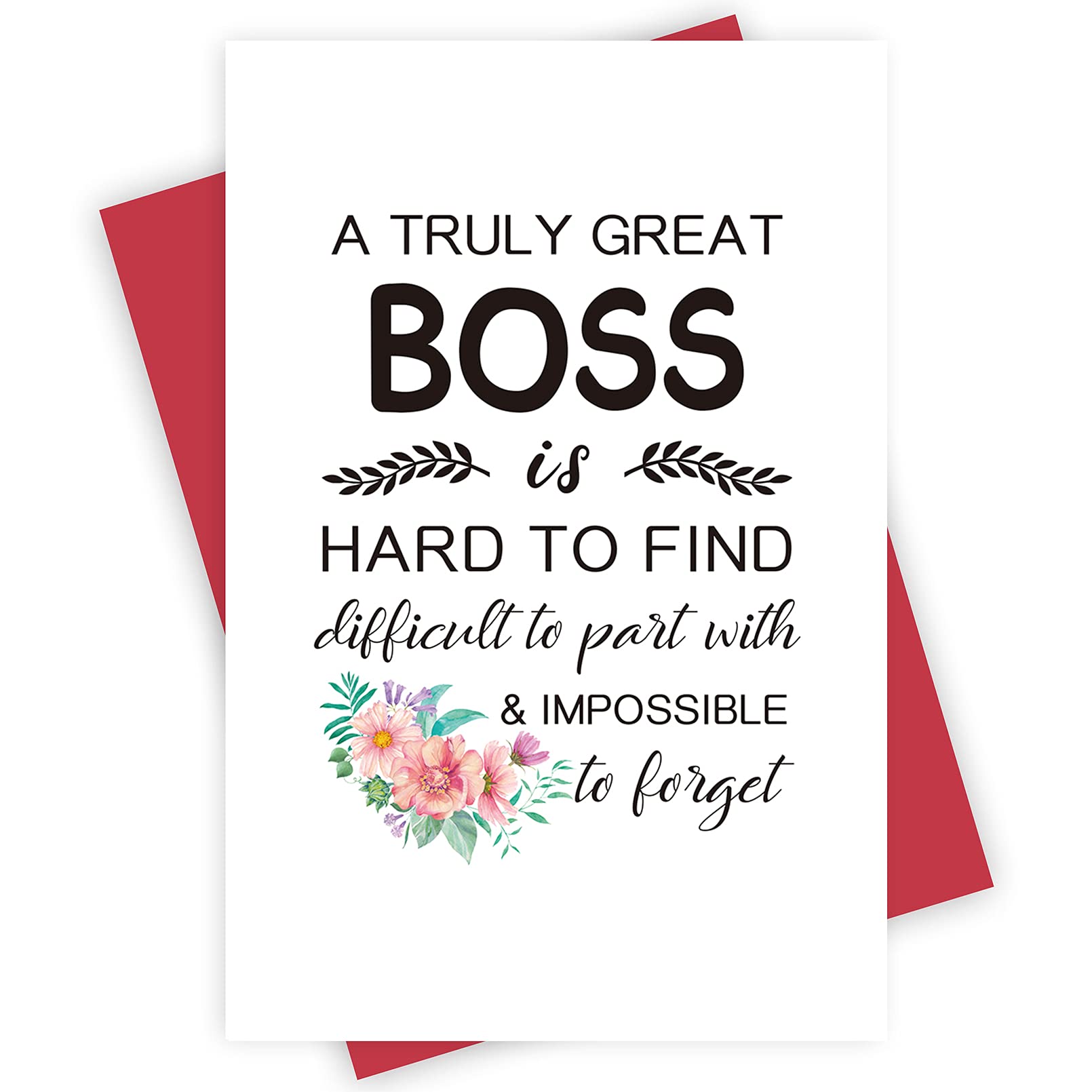 Alzombi Special Boss Birthday Card, Sweet Appreciation Greeting Card for Boss, Retirement Gift for Boss Friend