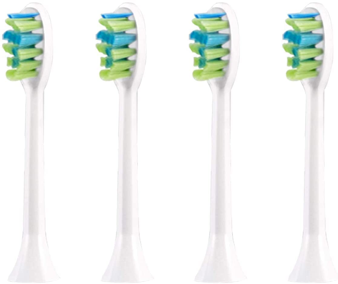 7am2m AM101/AM105 Electric Toothbrush Brush Heads x 4 for 7am2m Electric Toothbrush ONLY (White)