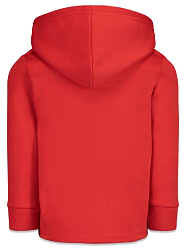 Sesame Street Baby Boys Half Zip Fleece Pullover Hoodie Red, 18-24 Months