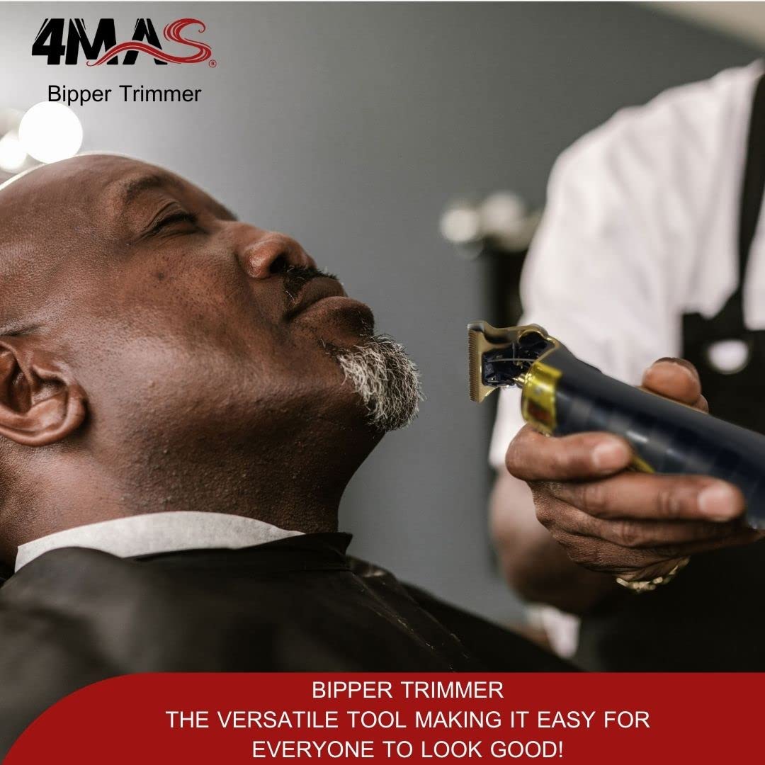 4MAS Bipper Trimmer - Buff86 Skeleton Design with Zero-Gapped Gold TLG Blade Attached