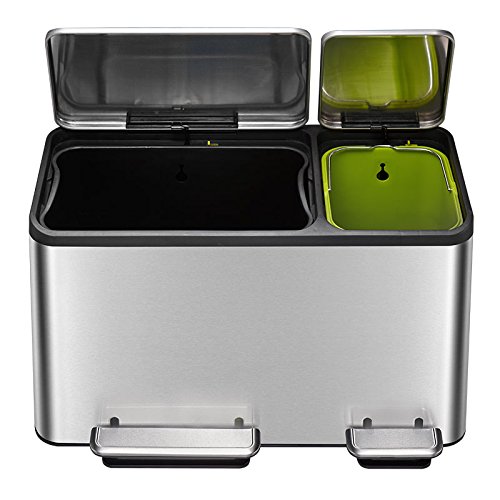EKO Recycling Bin, Stainless Steel, Stainless Steel Matt, 32,1 x 60,5 x 49,2 cm