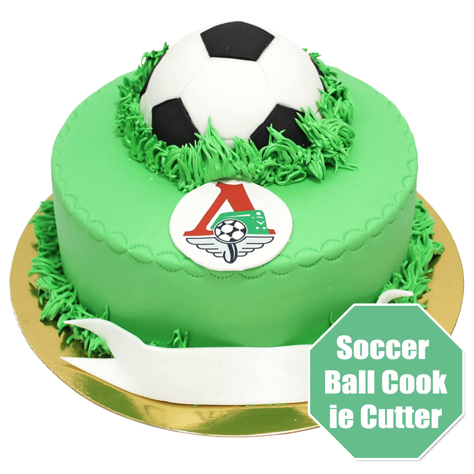 4Pcs Soccer Cookie Cutter Set Hexagon Cookie Cutter Plastic Soccer Cookie Cutters Shapes Football Biscuit Cutters for Baking Mould Cake Decorations