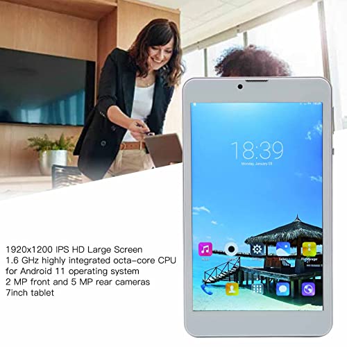 7 inch Talking Tablet, Dual Card Dual Standby 2 + 32GB Memory, Dual Camera 1920x1200IPS HD Large Screen, for Android 11, 1.6 GHz Octa Core CPU, 100 β 240 v