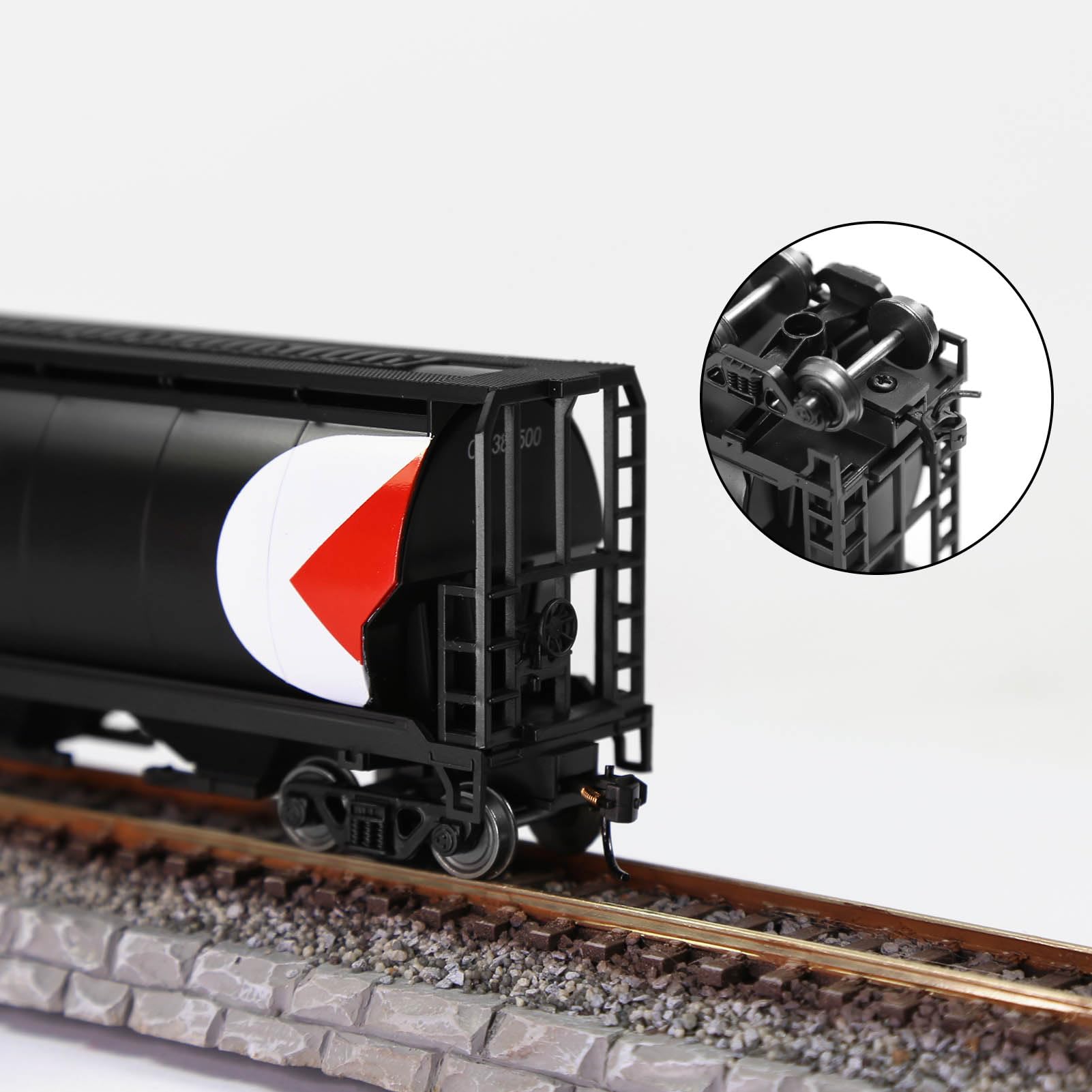 6 Pairs HO Scale 1:87 Coupler Pocket Cover Coupler Box Lid with Screws for Freight Car Trains Railroad HP37HO(Box)